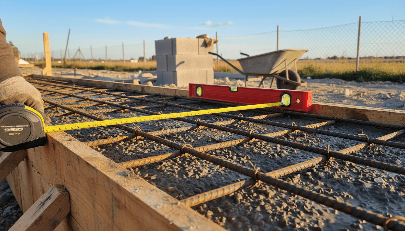 Faire un seuil de portail coulissant : Dimensions et ferraillage - Domindo